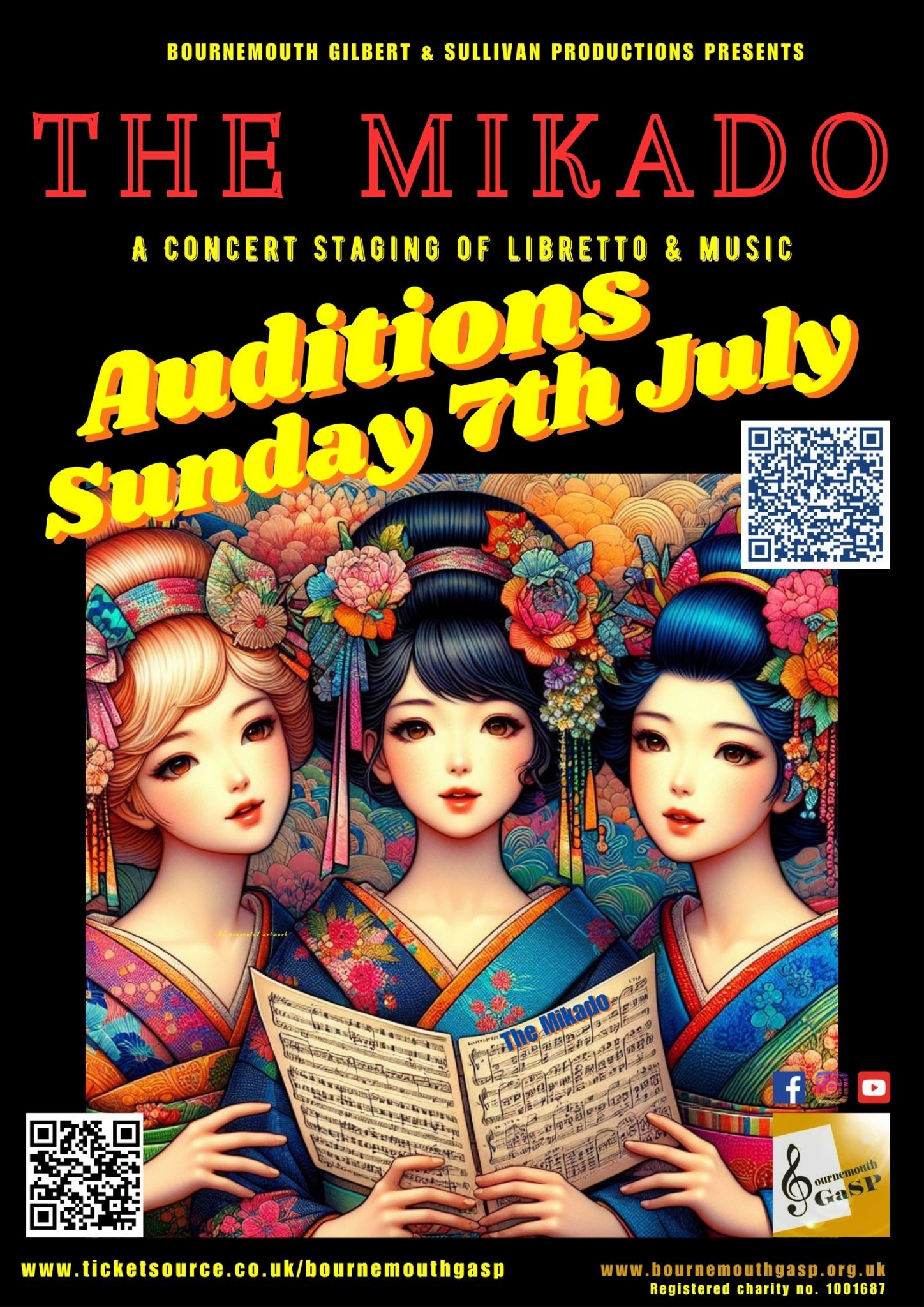 Mikado 2024 Audition Pieces Uploaded – Bournemouth GaSP